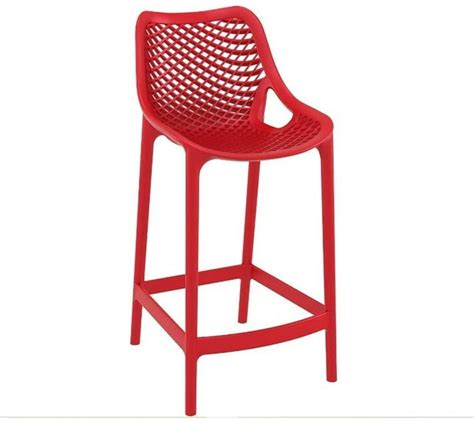 Headsup Plastic Bar Chair Finish Colour Red Pre Assembled Makro