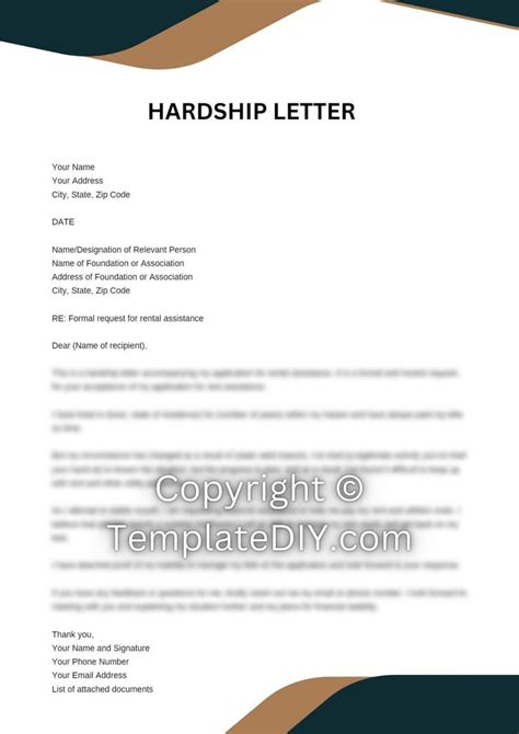 Hardship Letter For Rental Assistance Sample With Examples Lettering