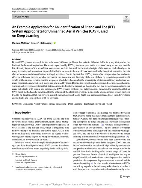 An Example Application For An Identification Of Friend And Foe Iff System Appropriate For