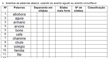 ATIVIDADES PARA EDUCADORES 4º Ano Ortografia ACENTO AGUDO ou ACENTO