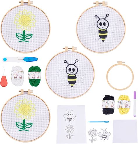 WEBEEDY Stück Kreuzstich Set für Anfängerprojekte für Kinder Stickset Für Kinder Kinder Nähset
