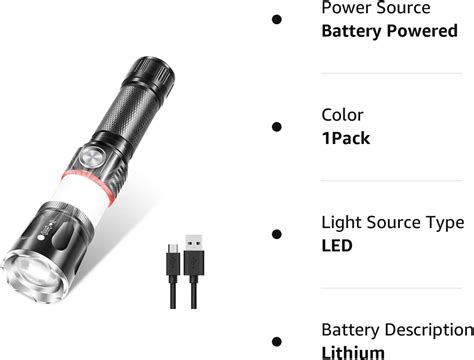 Linterna Led Recargable Linterna Magnética De 1200 Lúmenes Con Luz De