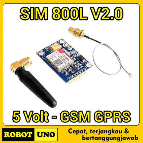 Jual Sim800l V2 Sim 800l V2 0 Gsm Gprs 5v Antena Sim Card Shopee
