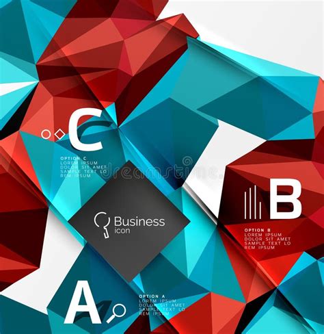 Triangle Mosaic Vector Abstract Template Stock Vector Illustration Of Brochure Conceptual