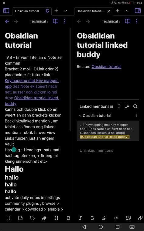 Android Split View In Landscape Mode Help Obsidian Forum
