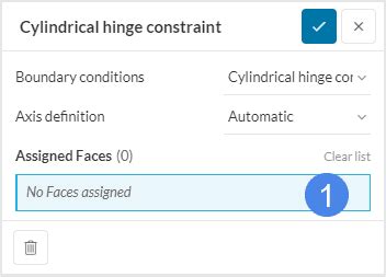 Cylindrical Hinge Constraint Boundary Conditions Simscale