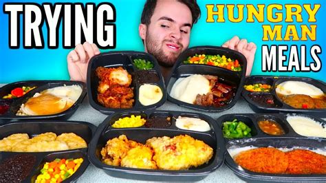 Trying Hungry Man Frozen Meals Fried Chicken Meal Turkey Dinner