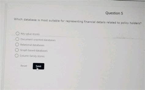 Question 5 Which Database Is Most Suitable StudyX