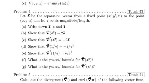 solved c f x y z e sin y ln 2 problem 4