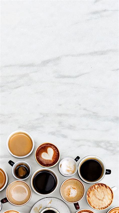 Download Free Image Of Coffee Mugs On A Marble Textured Background By