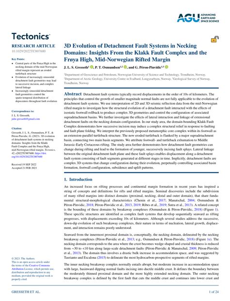 Pdf 3d Evolution Of Detachment Fault Systems In Necking Domains
