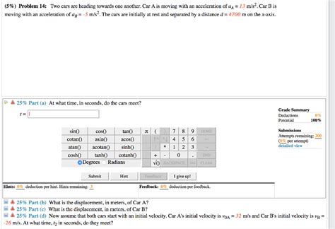 Solved 5 Problem 14 Two Cars Are Heading Towards One