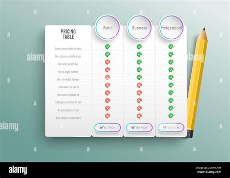 Pricing And Products Stock Vector Images Alamy