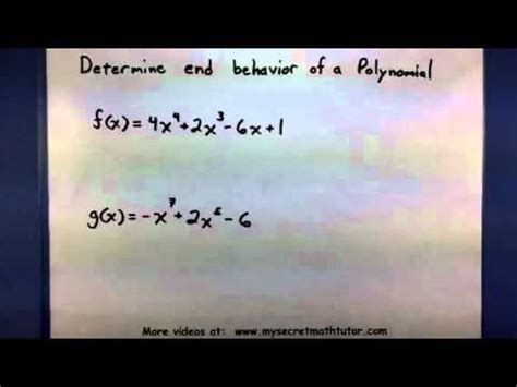 Understanding Polynomial End Behavior