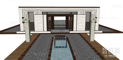 Modern Facade Element Sketchup Model Download Model Id 643229448 1miba