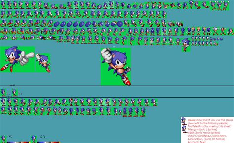 Custom Classic Sonic Sprite Sheet By Adanishedgehog20