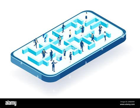 isometric 3d labyrinth business environment business management