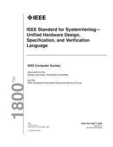 IEEE Standard 1800 2009 For SystemVerilog Unified Hardware Design