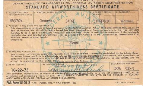 Airworthiness Certificate