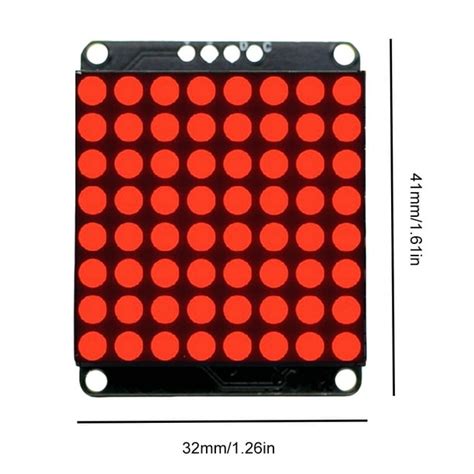 Módulo De Microcontrolador De Módulo De Matriz Led De 8x8 Puntos Ht16k33 Compatible Con Arduino