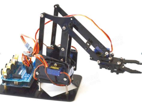 4dof robot arm components ch340 uno arm frame mg90s potentiometer