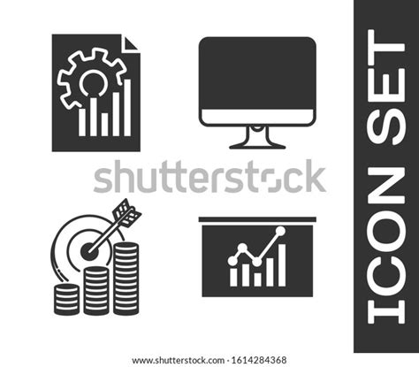 set board graph chart document graph stock vector royalty free