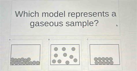 Which Model Represents A Gaseous Sample A B C Chemistry