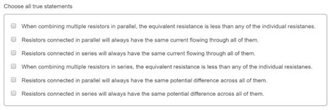 Solved Choose All True Statements When Combining Multiple
