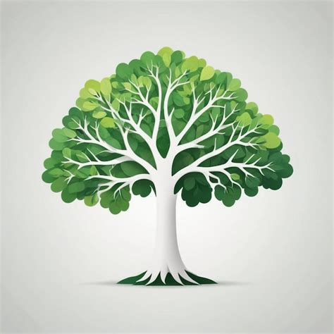 Minimalist Tree Icon With Organic Shapes Illustrating Nature And Growth In A Simple Modern