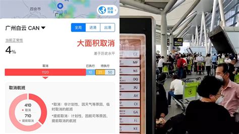 疫情｜廣州增4宗感染3人在機場工作 白雲機場逾九成航班取消