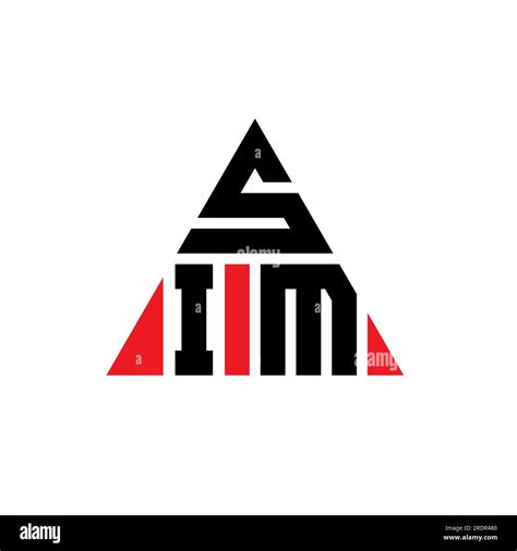 Sim Triangle Letter Logo Design With Triangle Shape Sim Triangle Logo