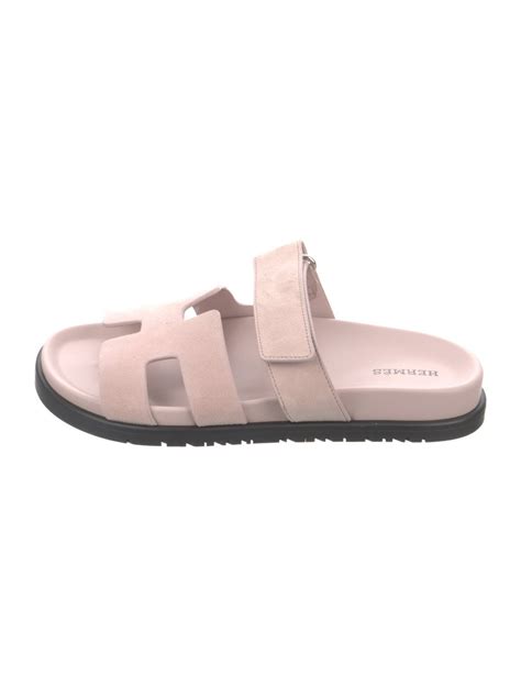 Hermès Suede Slides Gem