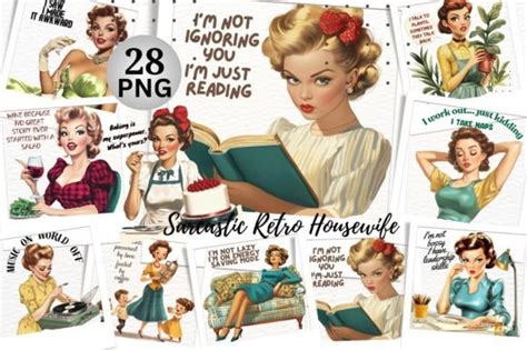 Sarcastic Retro Sassy Girl Clipart Graphic By Denizdesign · Creative