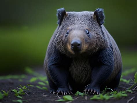 Premium Ai Image Wombat Isolated Ai Generated