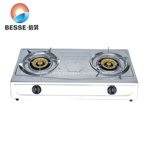 Portable Camping Stove Stainless Steel Gas Cooker With 2 Burners Zg