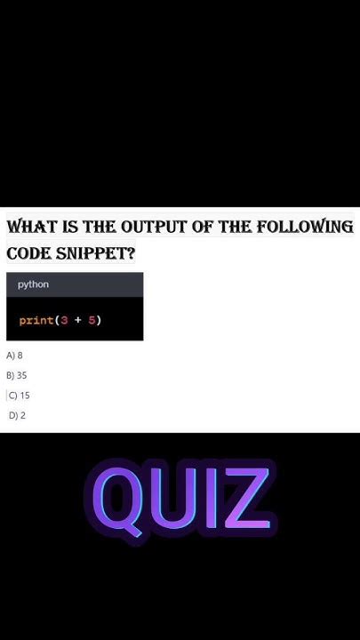 Answer The Python Quiz Python Ytshorts Pythonforbeginners Shorts