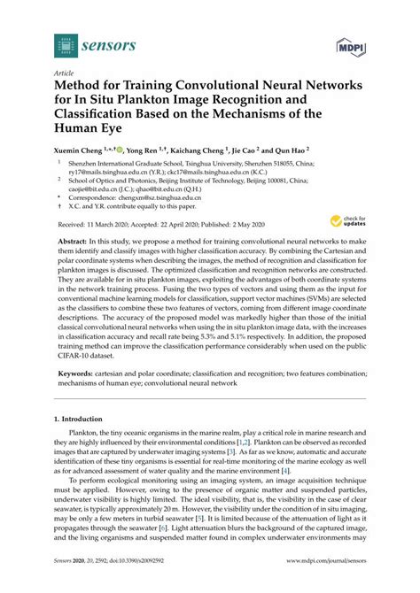 pdf method for training convolutional neural networks for in · we