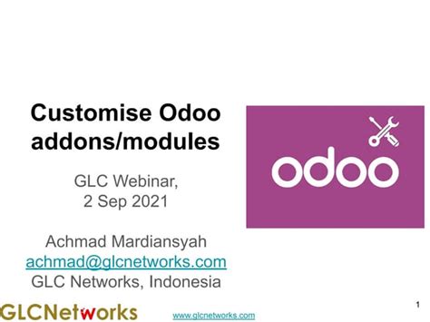 Customise Odoo Addons Modules Ppt