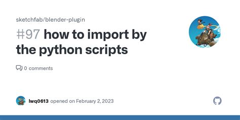 How To Import By The Python Scripts Issue 97 Sketchfab Blender
