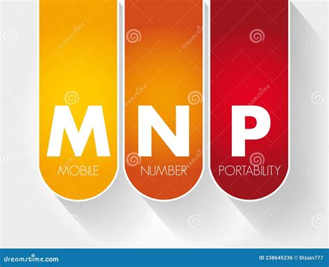 Mnp Mobile Number Portability Acronym Technology Concept Background Stock Illustration