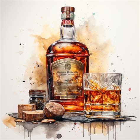 Best 13 4 Watercolor Bourbon Whiskey Nft Ai Art Painting Nftartist