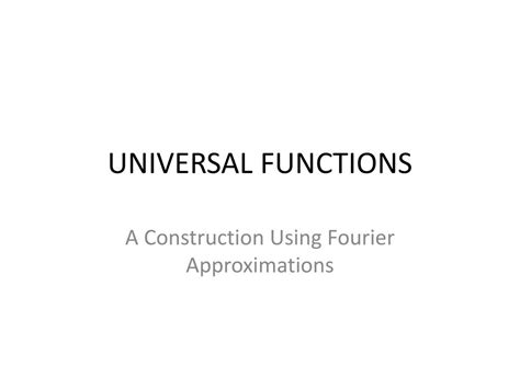 PPT UNIVERSAL FUNCTIONS PowerPoint Presentation Free Download ID 1945083
