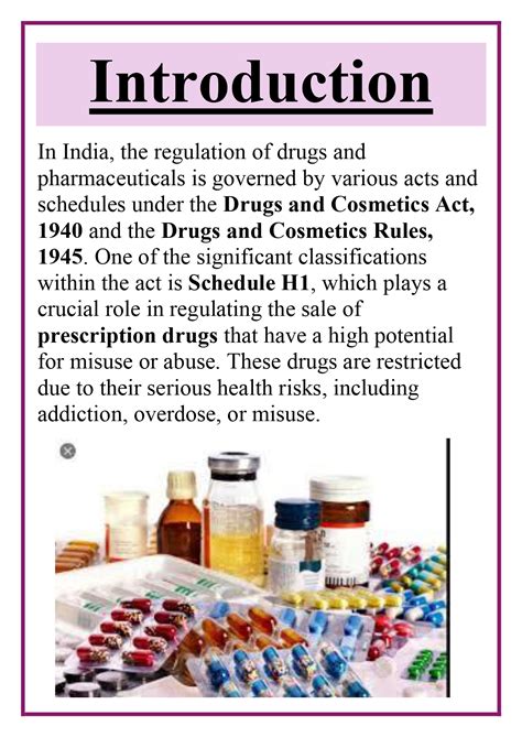 Schedule H1 Drugs And Its Implementation In India Assignment Fdspharmacy