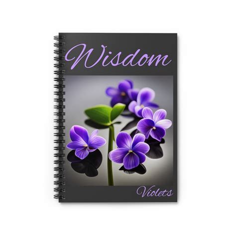 Wisdom Notebook With Violets Etsy