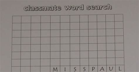 A Love For Teaching Classmate Word Search