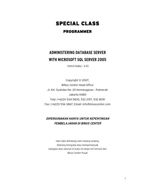 Administering Database Server With Microsoft Sql Server 2005 Pdf