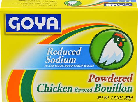 Goya Foods Chicken Bouillon Reduced Sodium 282 Ounce Pack Of 24