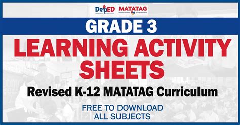 Grade 3 Learning Activity Sheets Las Q1 Week 1 June 16 20 2025