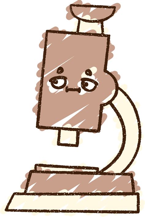 Microscope Chalk Drawing 9736182 Vector Art At Vecteezy