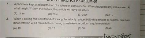 When A Ceiling Fan Is Switched Off Its Angular Velocity Reduces 50 While